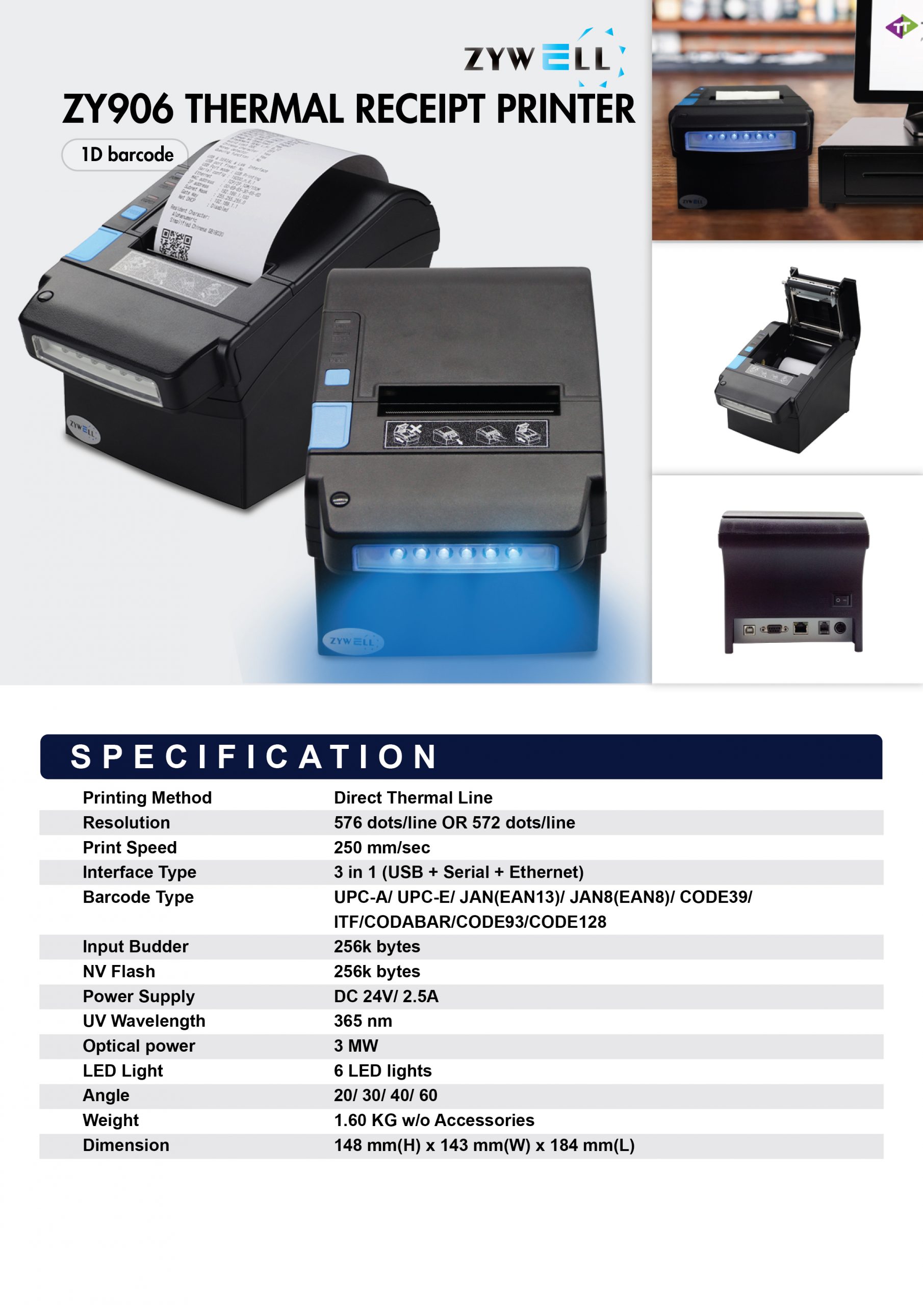 ZYWELL-ZY906-Pos Printer